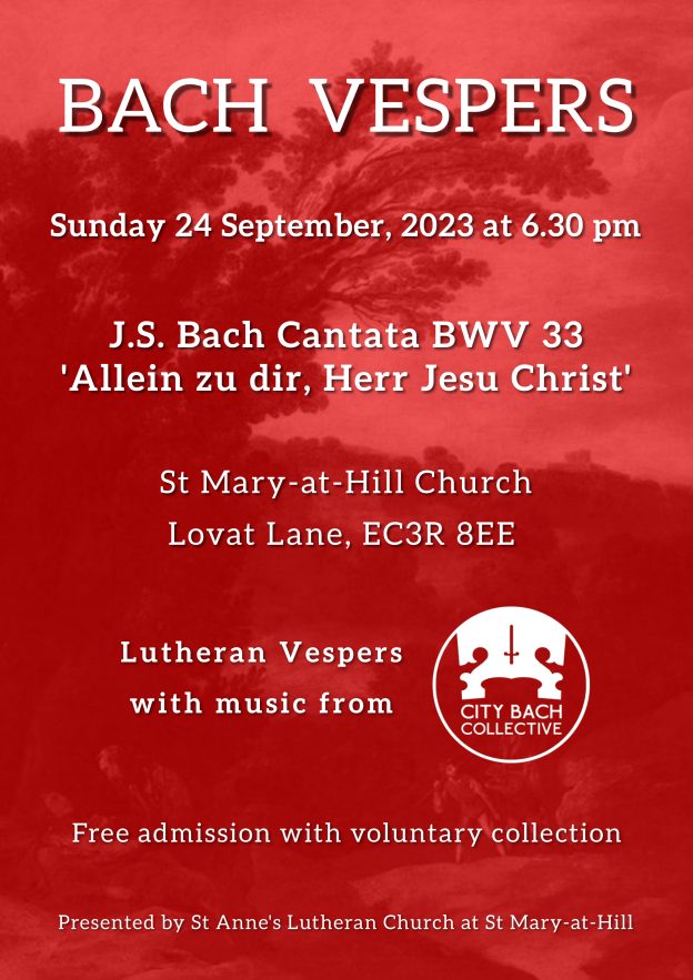 Bach Vespers, 24 September - City Bach Collective